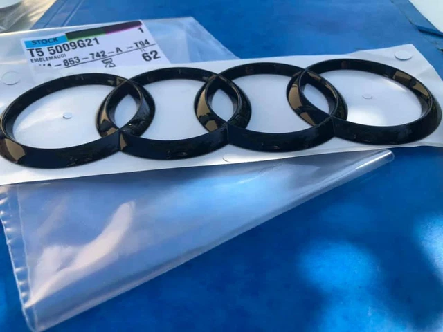 NOUVEAU LOGO ANNEAUX Audi Noir Brillant Coffre Ttrs 8J 2009 - 2014 ...
