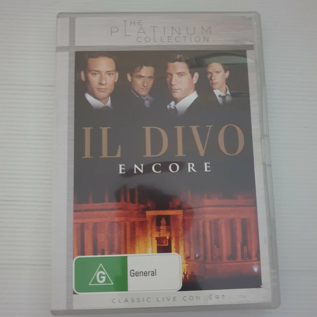 IL DIVO ENCORE The Platinum Collection Classic Live Concert DVD Region ...