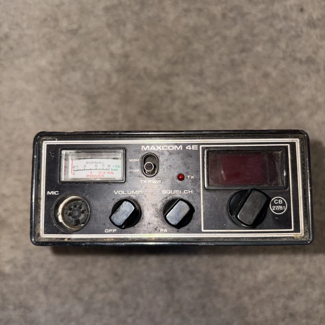 CLASSIC MAXCOM 4E 40 CHANNEL CB RADIO IN USED CONDITION ~ UNTESTED ...