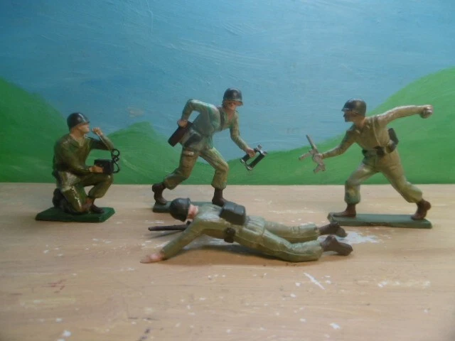 STARLUX ARMEE MODERNE 4 Commando Socle Vert Lot 3 EUR 8,90 - PicClick FR