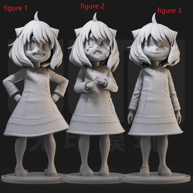 SPY×FAMILY ANYA FORGER Unpainted GK Model 3D Printed Figure Blank Resin ...