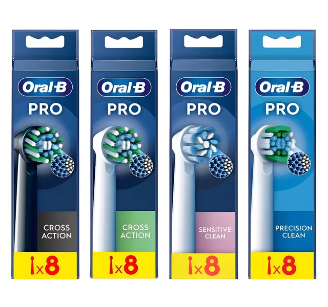 ORAL-B CROSSACTION AUFSTECKBÜRSTEN PRO Sensitive Clean Zahnbürstenaufsatz 4/16x EUR 24,88 ...