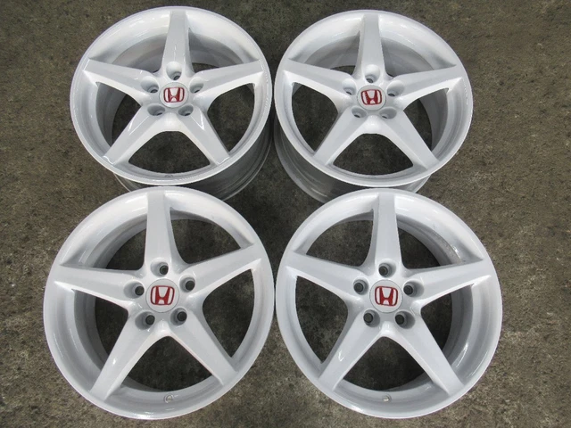 JDM INTEGRA DC5 HONDA genuine 17X7J+45 5/114.3 white painted center ca ...