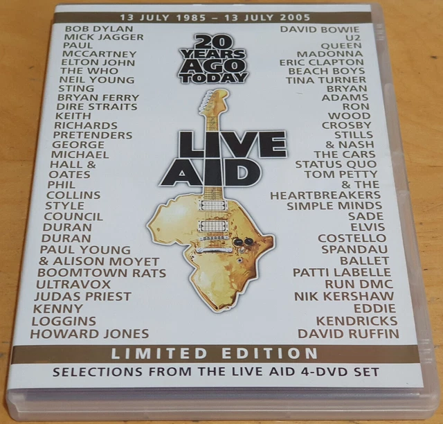 LIVE AID 20 Years Ago Today Limited Edition DVD PAL Region 2 In VGC EUR ...