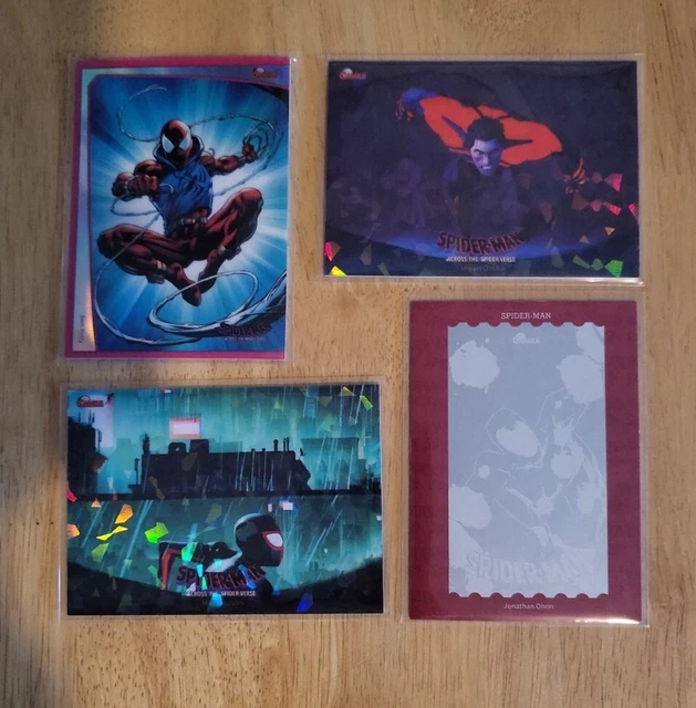 SPIDER-MAN MARVEL ACROSS Spider-Verse Card Bundle Silver Ticket Holo ...