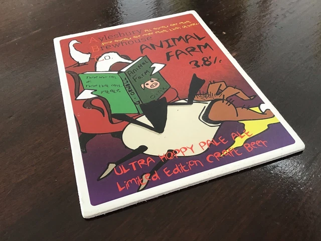 RARE GEORGE ORWELL Animal Farm Beer Pump ClipAylesbury Brewhouse Books ...