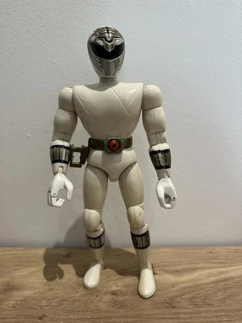 MIGHTY MORPHIN POWER Rangers White Ranger 8" Action Figure 1993 Bandai ...