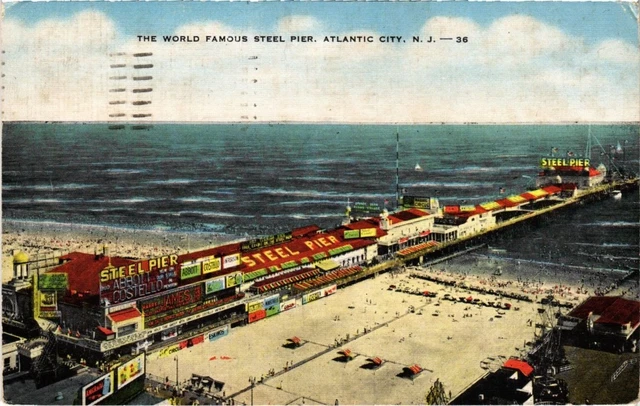 PC USA ATLANTIC CITY FAMOUS STEEL PIER (a898) EUR 7,99 - PicClick FR