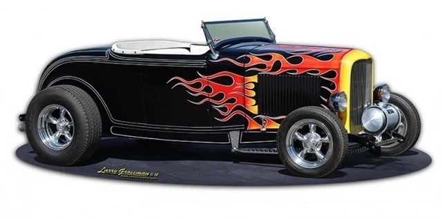 1932 FORD DEUCE Roadster Hot Rod Plasma Cut Metal Sign Retro Tin Sign £ ...