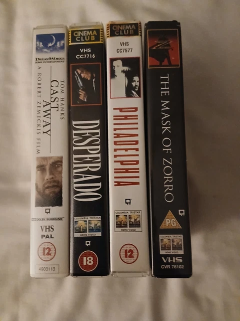 CASTAWAY, DESPERADO. PHILADELPHIA & The mask of Zorro on VHS £8.66 ...