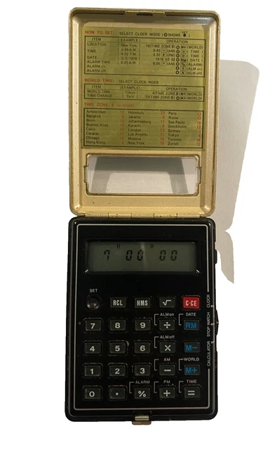 VINTAGE 1970S SHARP CT-550 Calculator / Clock / Stop Watch In Case £26. ...