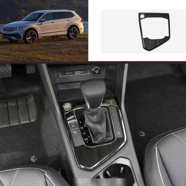BLACK TITANIUM CENTER Console Gear Shift Panel Trim For VW Tiguan 2018 ...