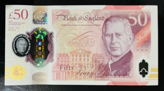 NEW £50 POUND Note King Charles III Polymer Mint Condition £65.00 ...