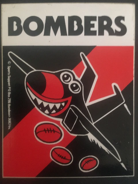 PAIR OF MATCHING Essendon Bombers original VFL 1983 stickers $10.00 ...