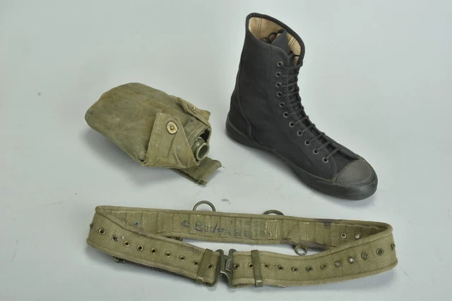 RHODESIAN ARMY SAS Single Trackless Boot + Canteen, Webbing Belt & '44 ...