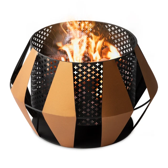 OUTDOOR FIRE PIT BBQ Grill Brazier Heater Cast Iron Garden FirePit ...