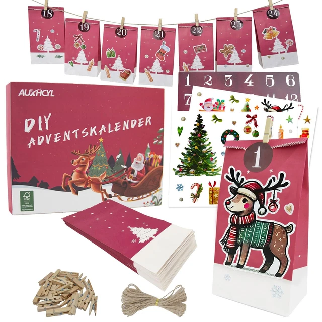 CALENDRIER DE LAVENT a Remplir, 2025 Calendrier de lAvent Vider, 24 ...