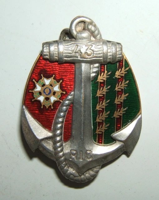 INSIGNE 43° REGIMENT D'INFANTERIE COLONIALE - Drago Rue O Metra EUR 30,00 - PicClick FR