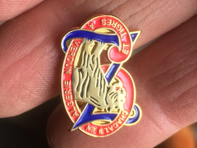 PINS INSIGNE MILITAIRE 9e Regiment de Zouaves Tigre Algerie Verdun ...