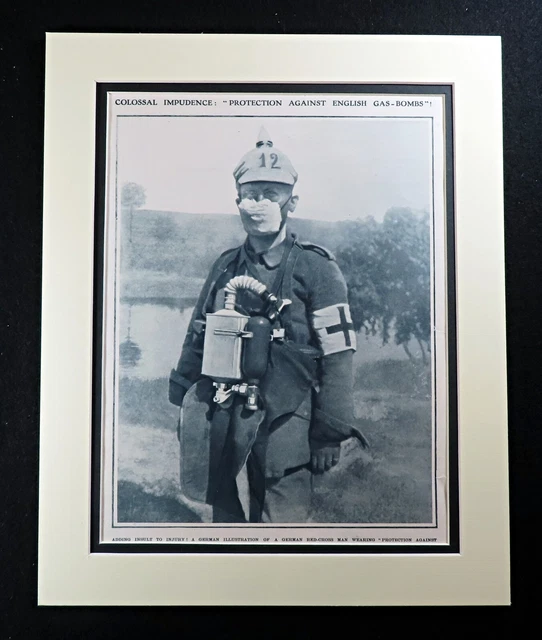 WW1 GERMAN SOLDIER Gas Mask Medic Breathing Apparatus Trench Warfare ...