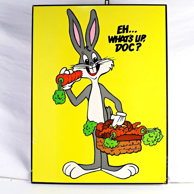 RARE VINTAGE LOONEY Tunes Bugs Bunny Whats Up Doc Poster Board 44Cm by ...