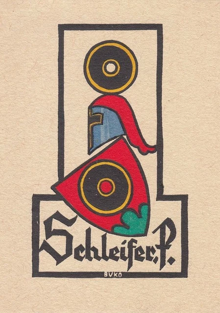 EXLIBRIS BOOKPLATE COUPE Jacob Buser-Kobler 1884-1945 Meuleuse ...