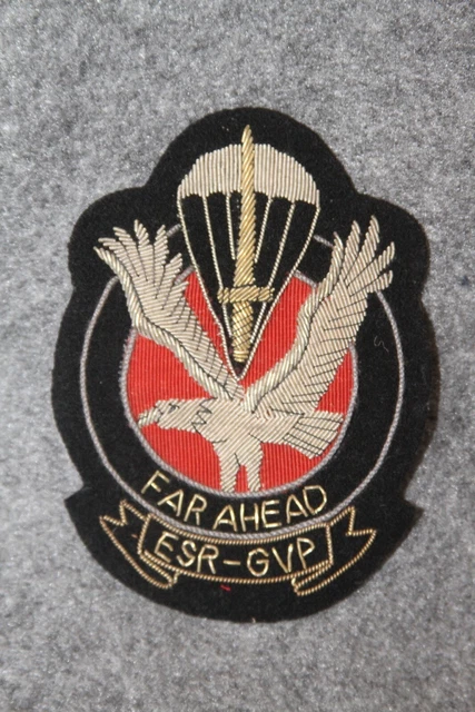 BELGIUM SPECIAL FORCES,PARATROOPERS,ESR-GVP,EAGLE Uniform Patch,Bullion ...
