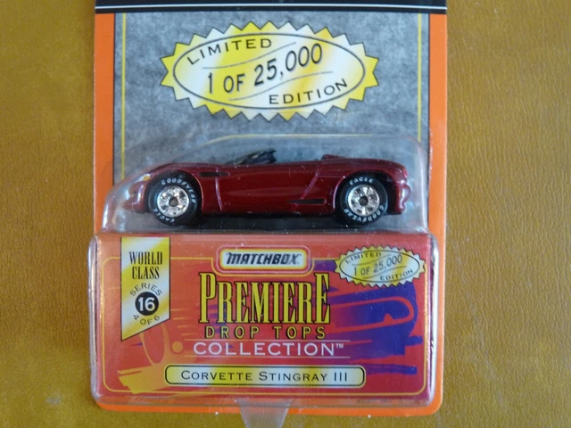 MATCHBOX PREMIERE COLLECTION CandyRed Corvette Stingray III Concept car ...