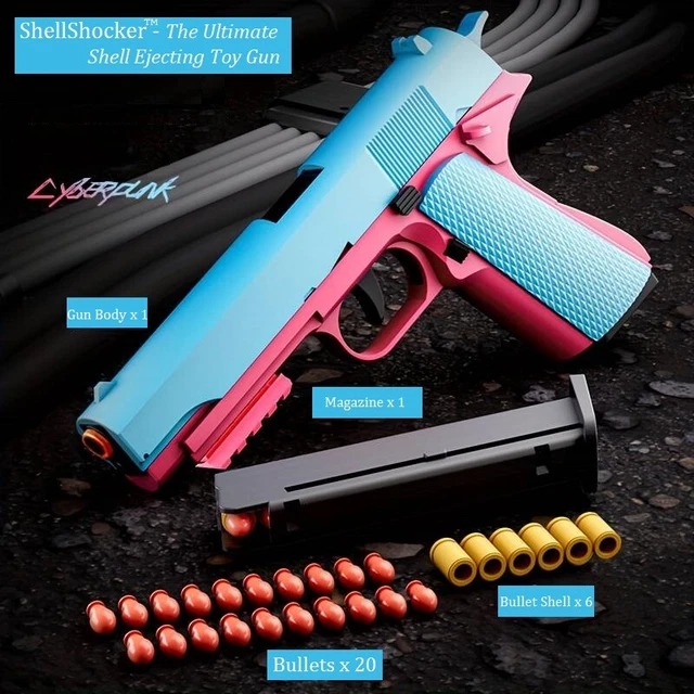 SHELLSHOCKER SHELL EJECTING Toy-Gun Cosplay Cyberpunk 28 piece Toy-Gun ...
