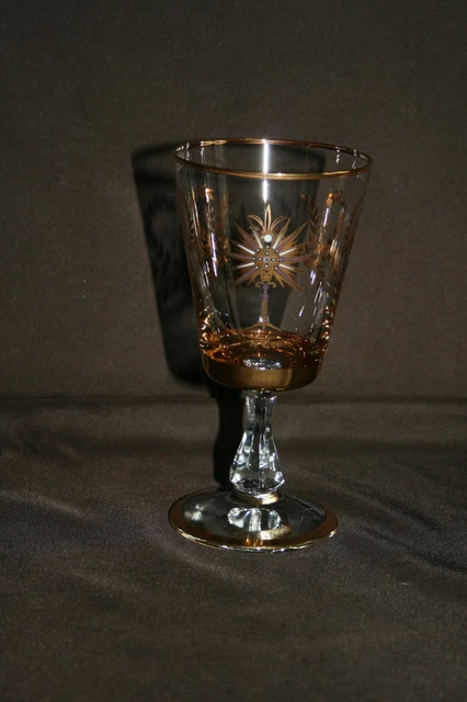 VERRE DE COMMUNION à pied ancien décor doré - Mixte EUR 15,00 - PicClick FR