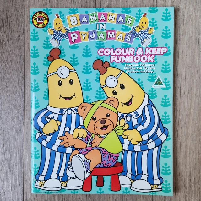 *NEW* VINTAGE 1993 BANANAS IN PYJAMAS Colour & Keep Funbook Colouring ...