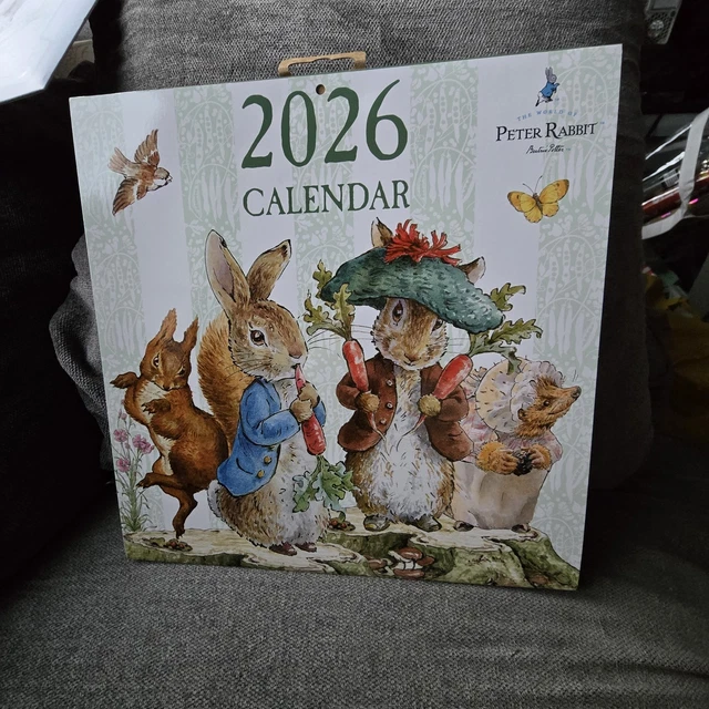 PETER RABBIT 2026 calendar, featuring Beatrix Potter's classic tales. £ ...