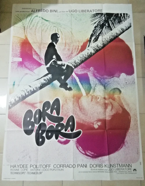 ANCIENNE AFFICHE DE cinéma originale - " BORA BORA " - 120 x 160 cm EUR 15,00 - PicClick FR