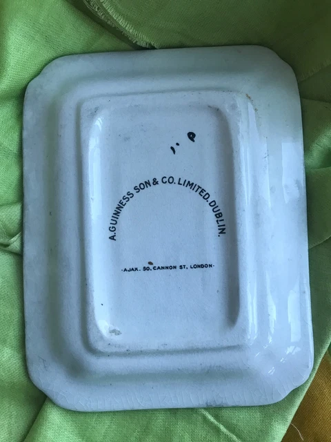 VINTAGE CERAMIC GUINNESS Ashtray Pin Dish GUINNESS'S STOUT AJAX LONDON ...