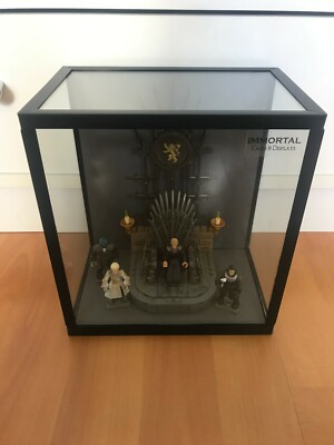 GLASS DISPLAY CASE For Mega Construx Iron Throne from Game Of Thrones ...