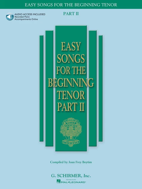 EASY SONGS FOR Beginning Tenor Part 2 Piano Sheet Music Book & Online ...