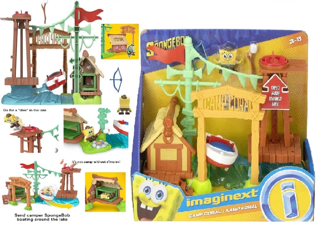 FISHER-PRICE IMAGINEXT SPONGEBOB Camp Coral Campground Playset Ages 3 ...