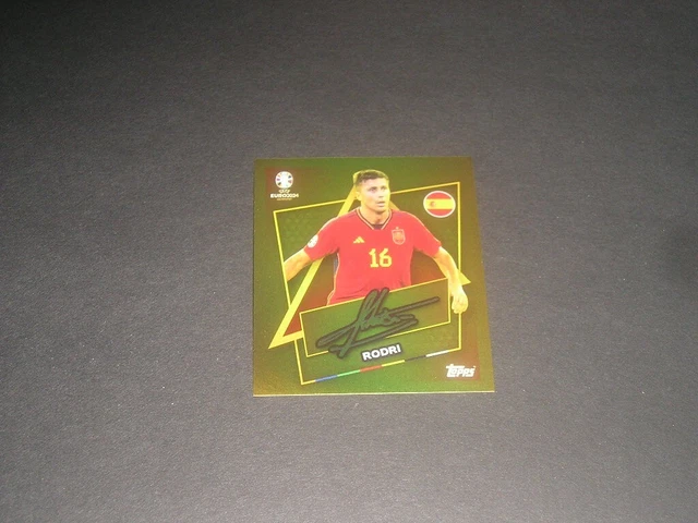 TOPPS UEFA EURO 2024 Germany Rodri Signature Spagna Sp Mint Vers ...