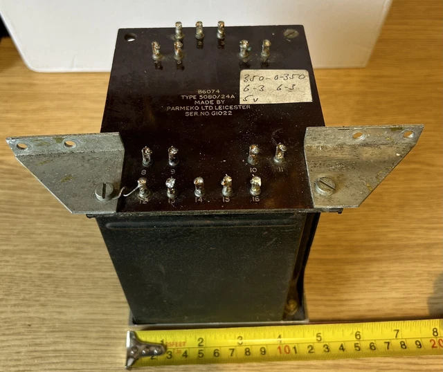 VINTAGE HT LT Mains Transformer Parmeko Ltd Leicester - See Description ...