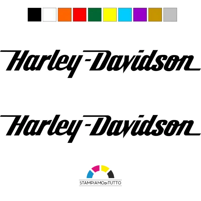 COPPIA ADESIVI HARLEY DAVIDSON stickers MOTO LOGO decal EUR 8,99 ...
