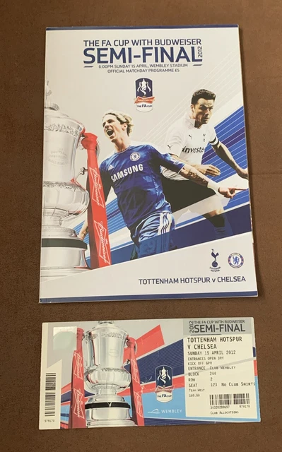 TOTTENHAM V CHELSEA 2012 FA Cup Semi- Final Programme & Ticket £6.96 ...