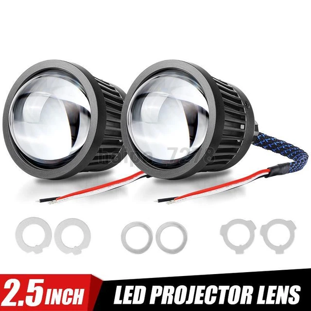 2.5'' PROJECTOR LENS LED Red Demon Eyes Headlight Bulbs 6000K Retrofit ...