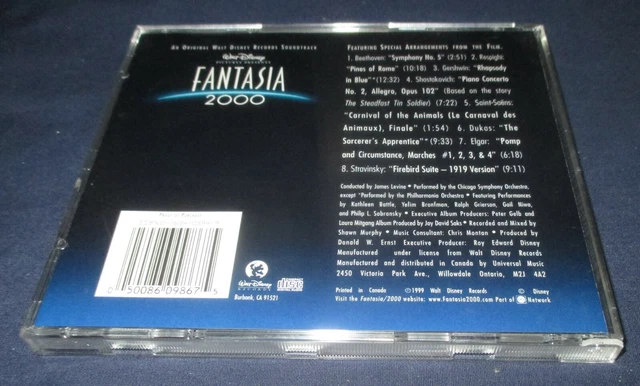 FANTASIA 2000: AN Original Walt Disney Soundtrack (CD, 1999, Chicago ...