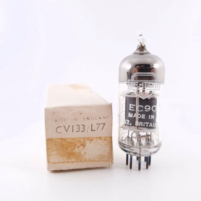 1 X CV133/L77 / EC90 MULLARD TUBE. 1960s BRITISH ARMY PROD. COPPER RODS ...