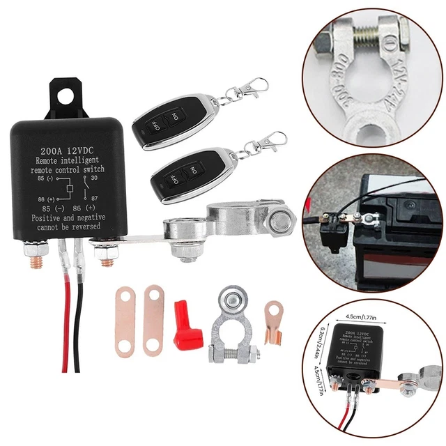 CONTROL BATTERY BREAK Switch Relay Cutoff Isolator Anti-Theft Dual ...