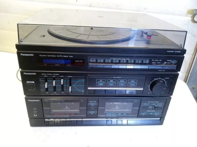 VINTAGE PANASONIC STEREO Music System Model #SG-D26 Tested Work WATCH ...