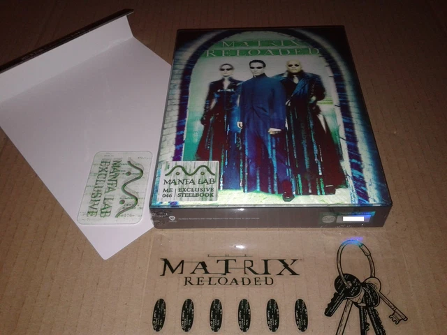 THE MATRIX RELOADED 4K+2D Steelbook Double Lenticular FullSlip Manta ...