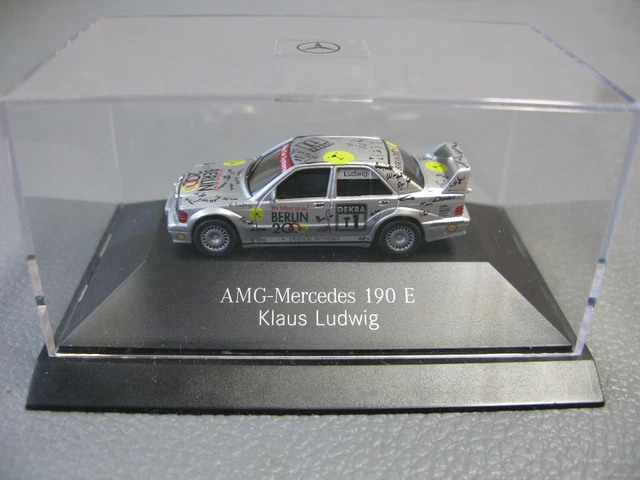 HERPA 1:87 AMG Mercedes 190 E K. Ludwig DTM Berlin 2000 Vitrinenmodell ...