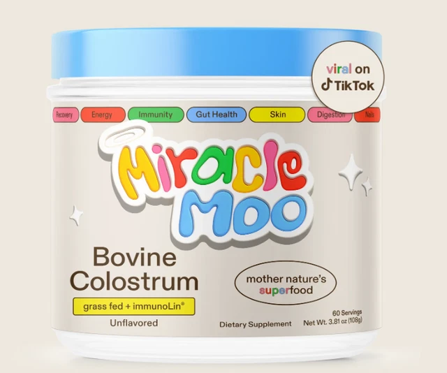 MIRACLE MOO BOVINE Colostrum Colostrum Supplement £65.00 - PicClick UK