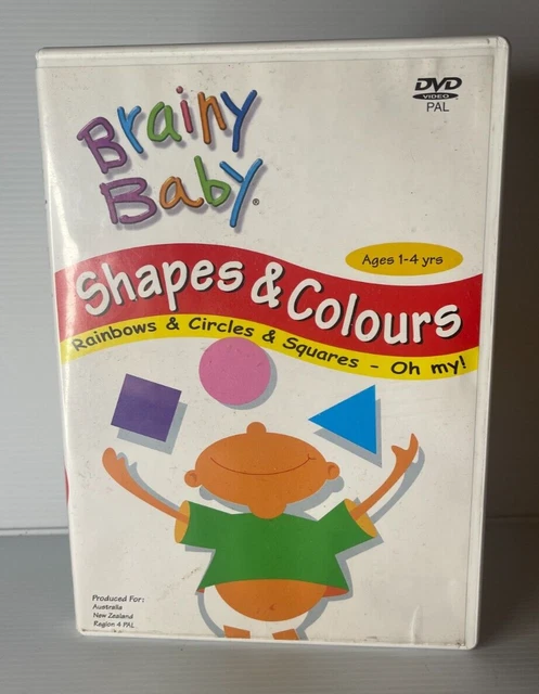 BRAINY BABY SHAPES & Colours DVD Ages 1-4 Sing Along Songs R0 Kids ...